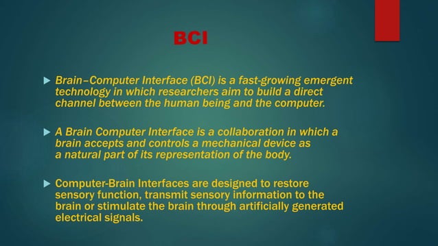 HUMAN BRAIN INTERFACE | PPTX
