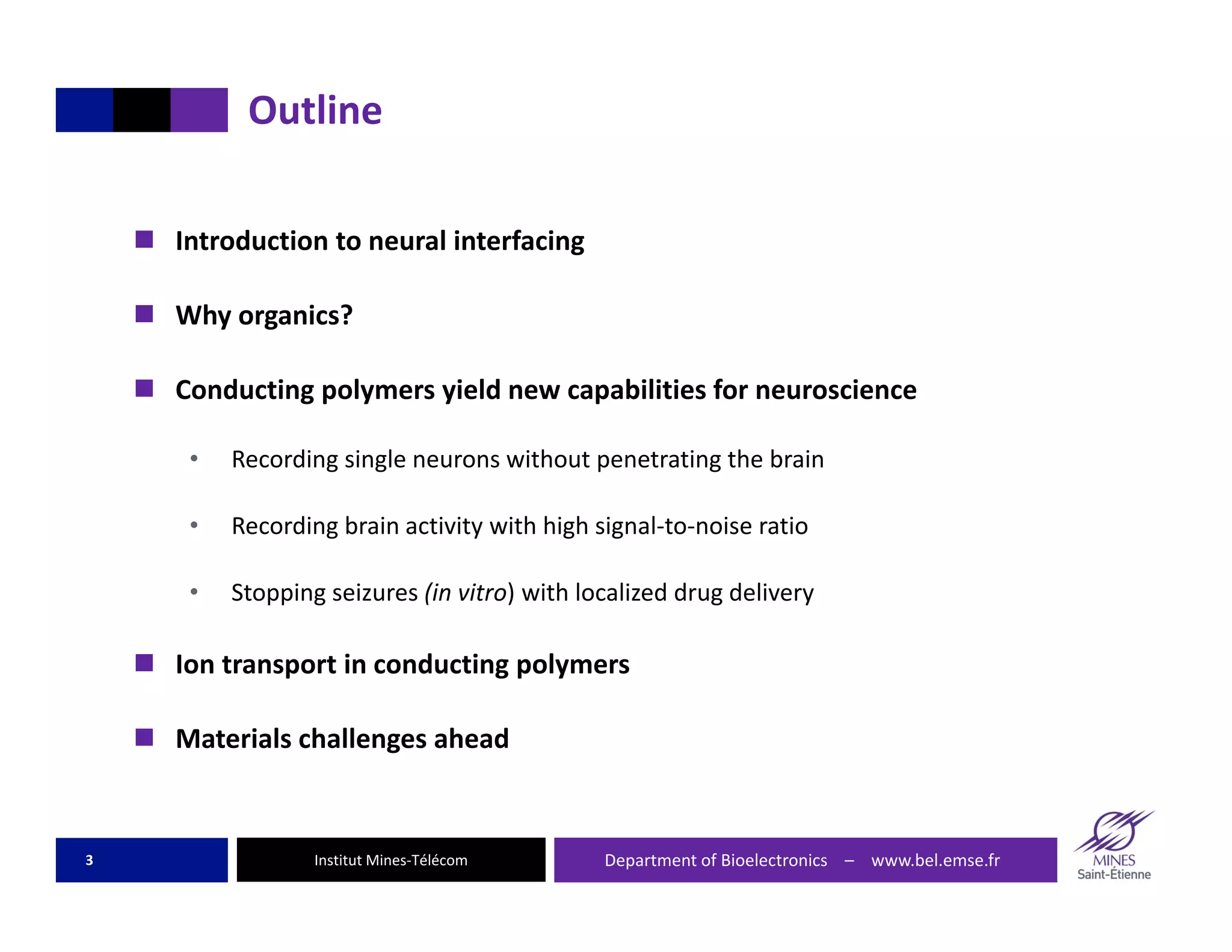 Interfacing with the brain using organic electronics | PDF