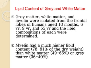 Brain lipids - g j | PPTX