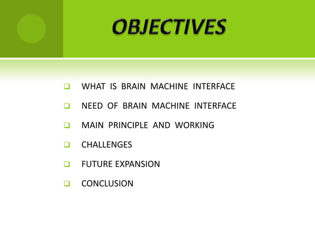 Brain machine interface | PPT