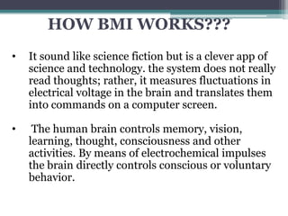 Brain machine interface | PPT