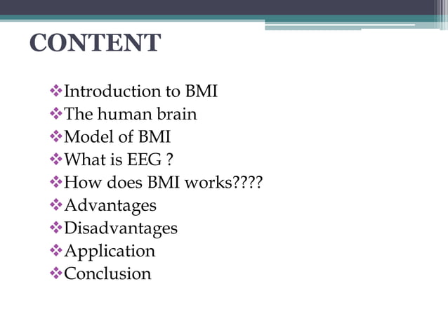Brain machine interface | PPT