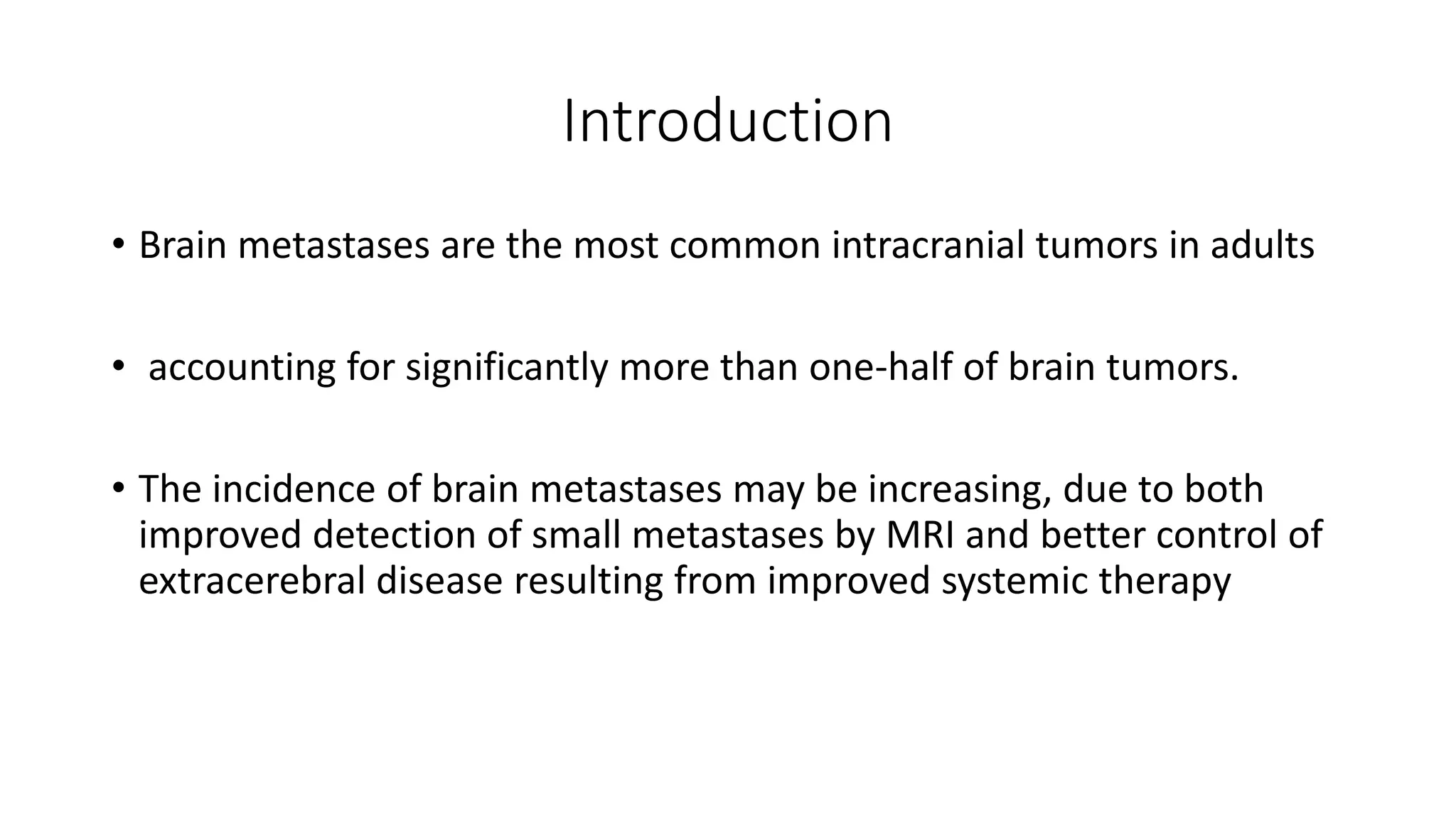 Brain Metastases An Overview Pptx
