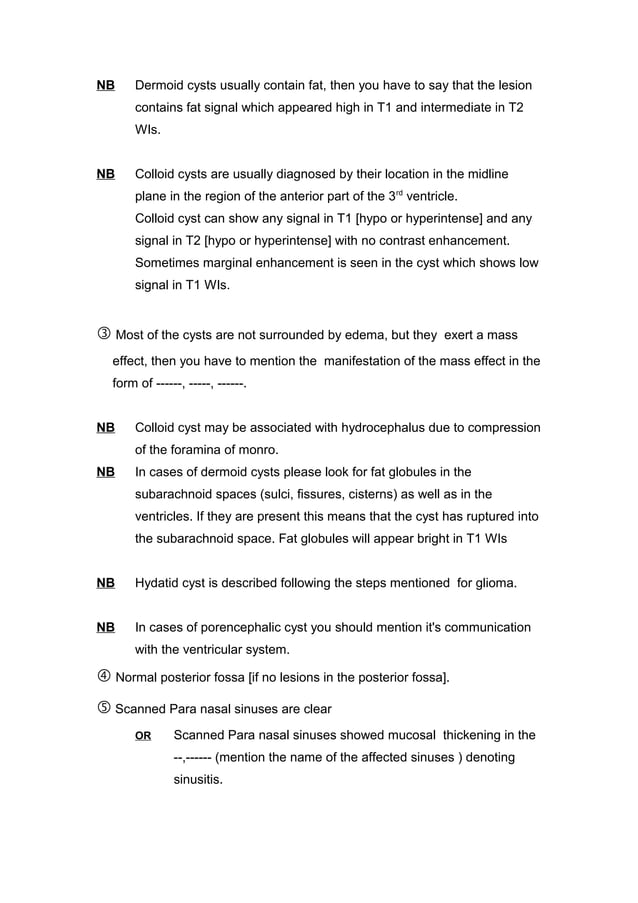 Brain mri reports | DOC