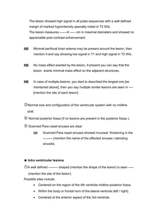 Brain mri reports | DOC