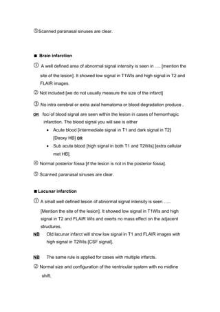 Brain mri reports | DOC