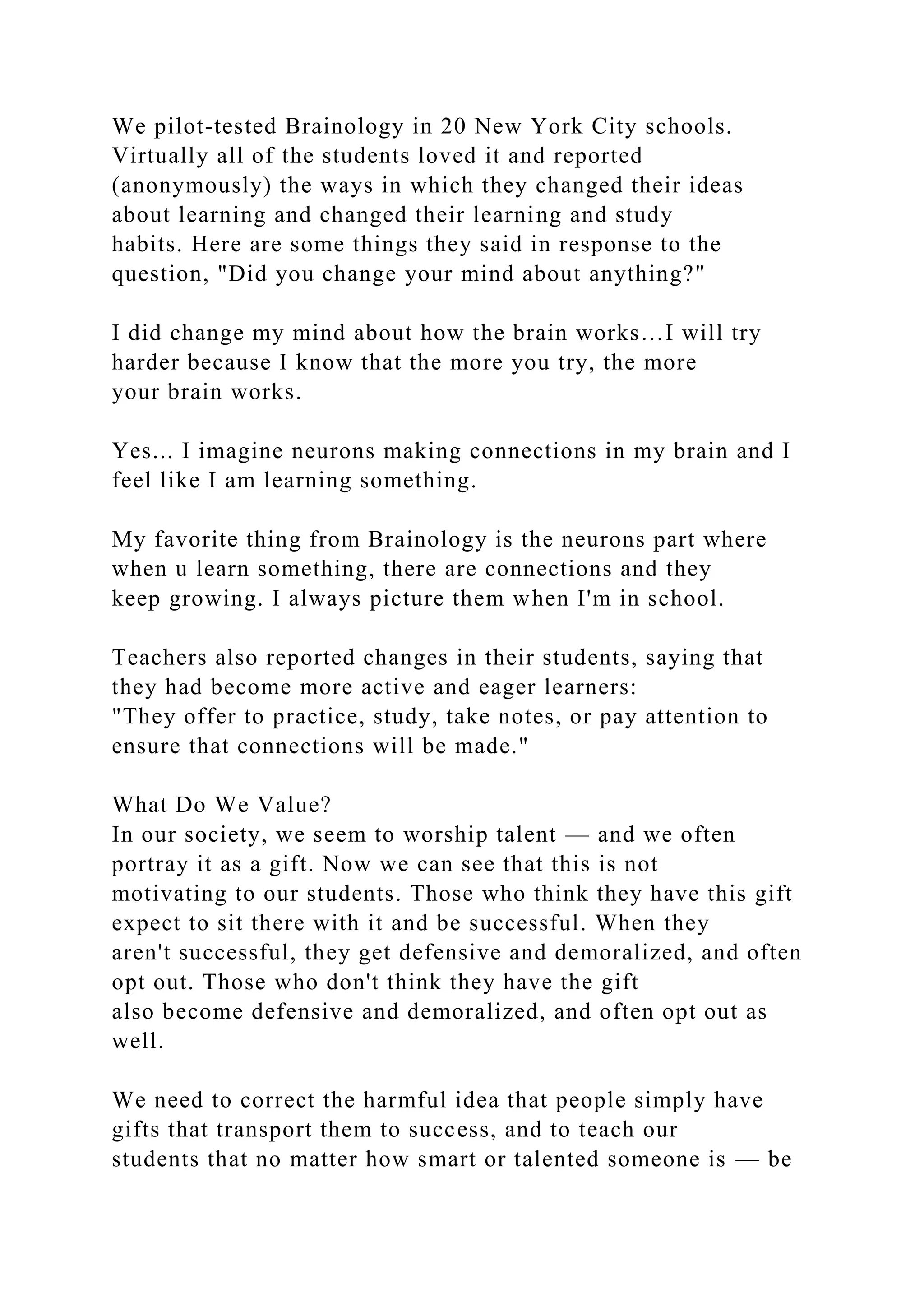 Brainology Transforming Students’ Motivation to Learn Ca.docx