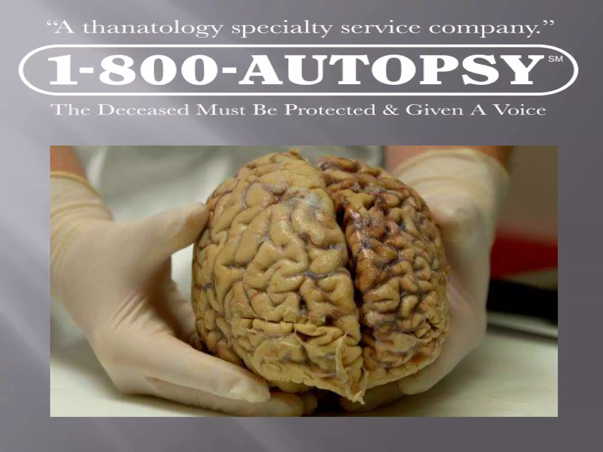 Brain Only Autopsy - 1800autopsy | PPT