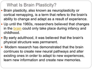 Brain plasticity | PPTX