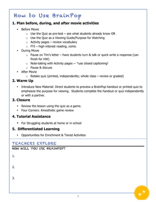 BrainPop Tech_Tips_11_16 | PDF