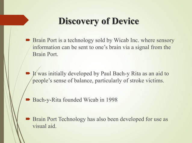 Brain port device | PPTX | Brain and Nervous System Disorders ...