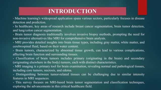 Brain Tumor Detection And Segmentation Using Deep Learning Ppt