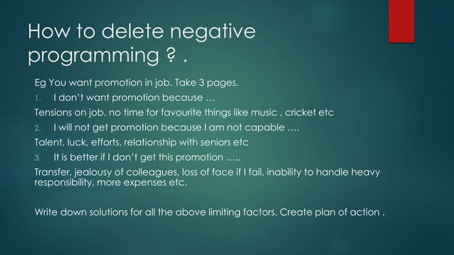 Brain Programming - Part 3 By Mr. Prashant Sawant | PPT