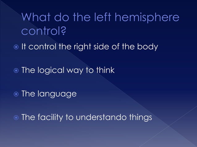 Left Hemisphere of the Brain | PPTX