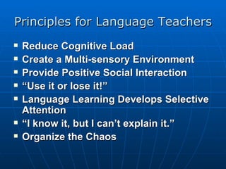 Brain research and language learning | PPT
