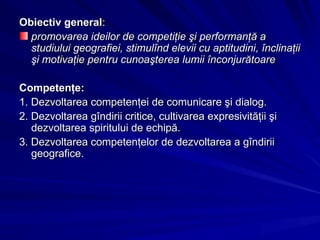 Activitatea extracurriculară geografie Concurs Geografie | PPT