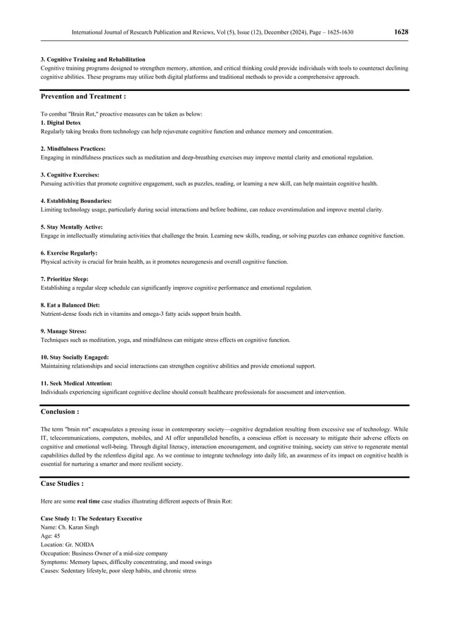Research on Brain Rot by Dr. Shailesh Mishra | PDF