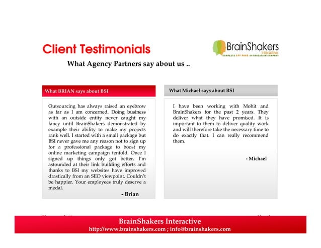 Brainshakers Interactive | PDF