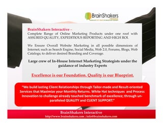 Digital Marketing & Branding by BrainShakers Interactive (India) | PDF | Social Networking ...