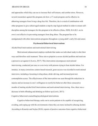 Brains on Drugs - This paper looks into the processes related to drugs ...