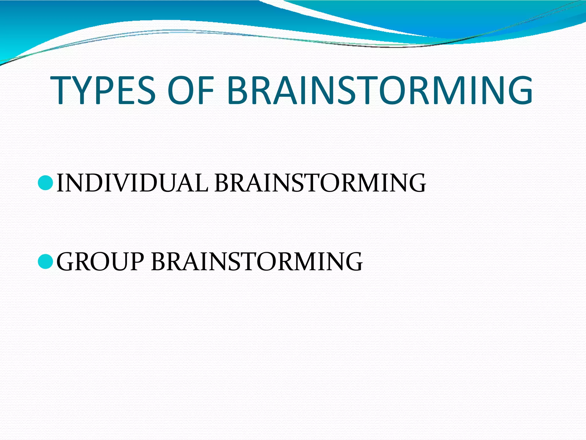 Brain stroming | PPTX