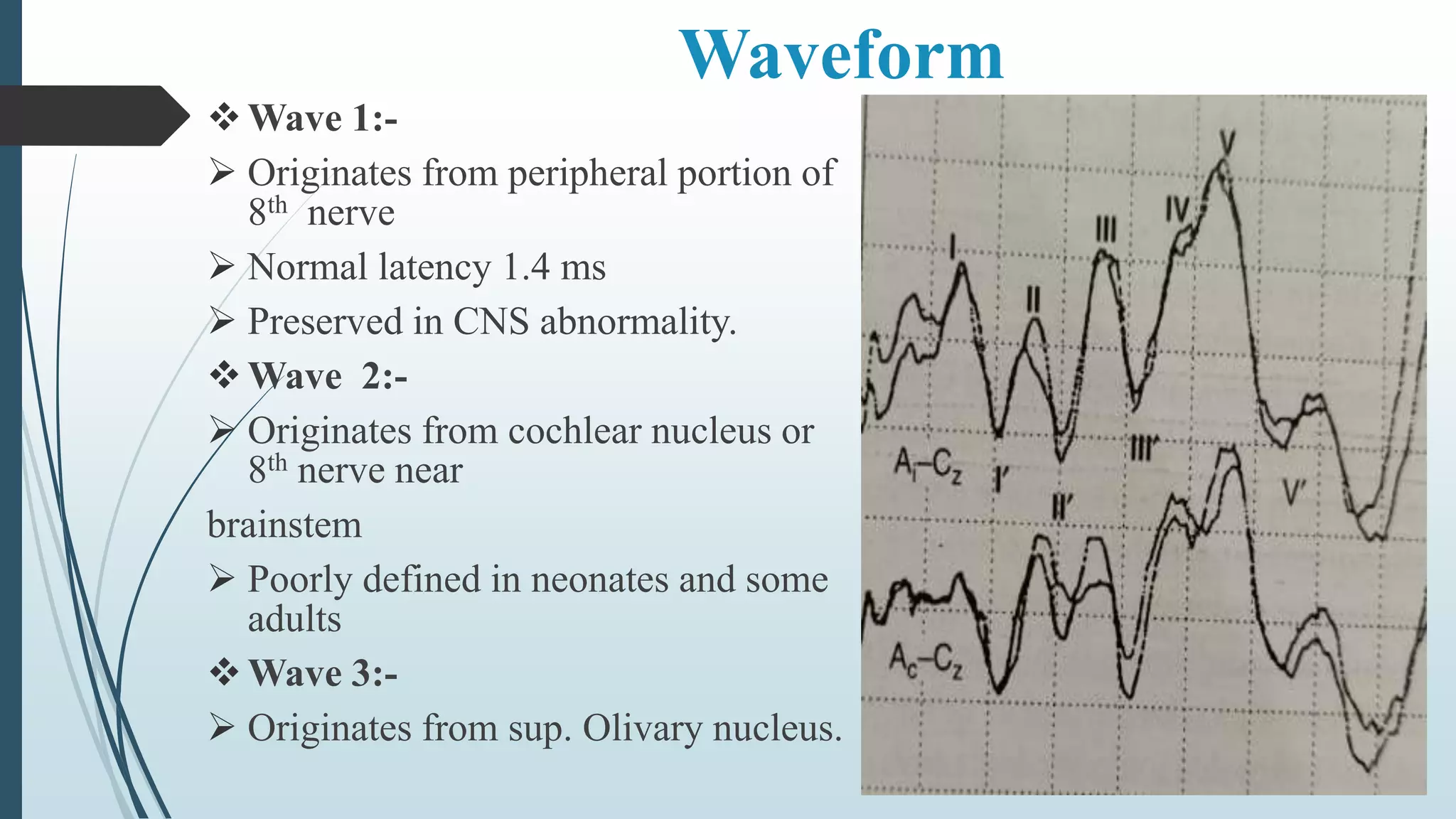 Brainstem auditory evoked potentials (baep) | PPTX