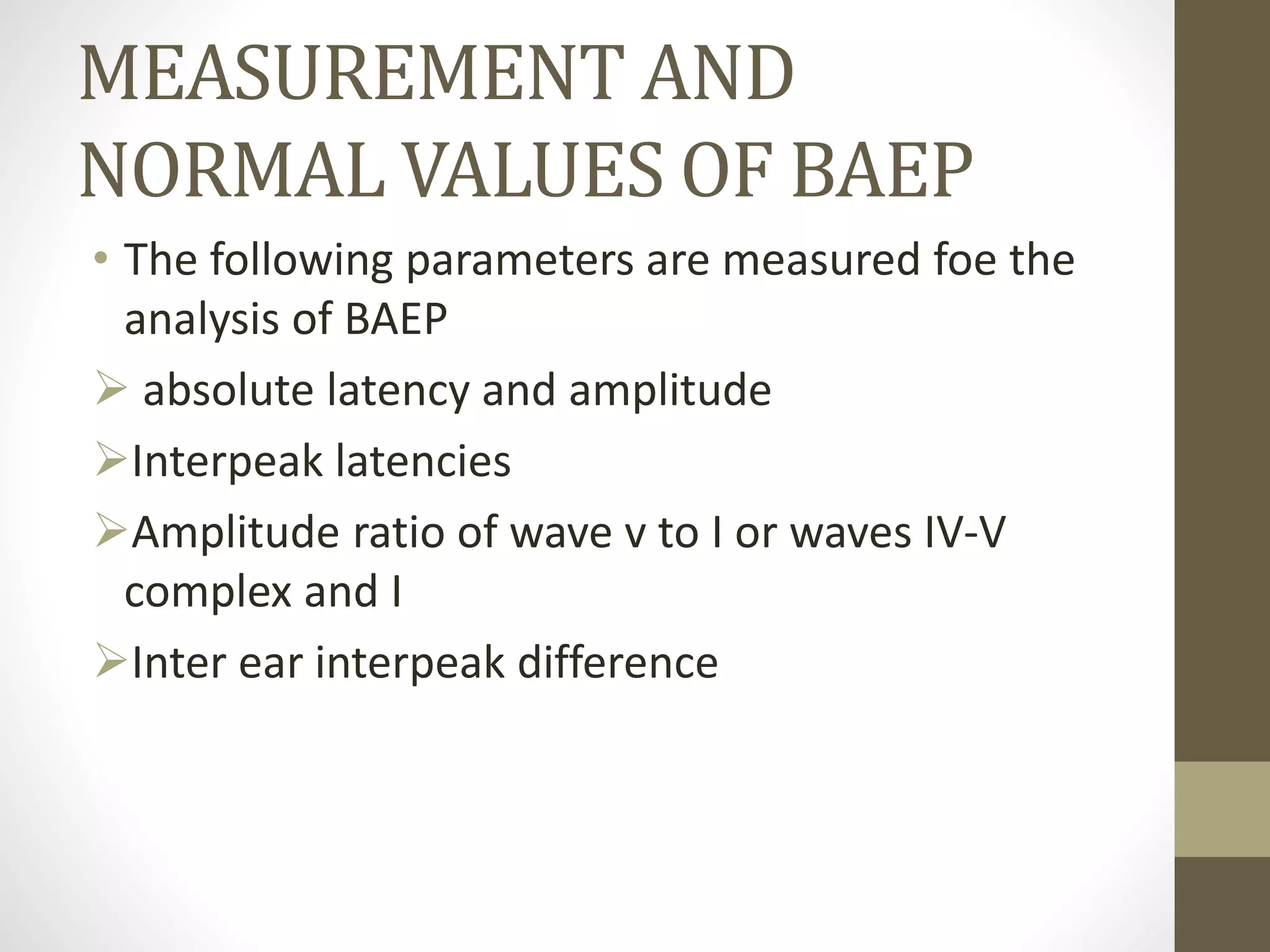 Brainstem auditory evoked response | PPTX