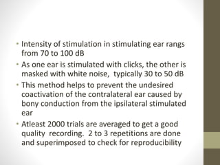 Brainstem auditory evoked response | PPTX