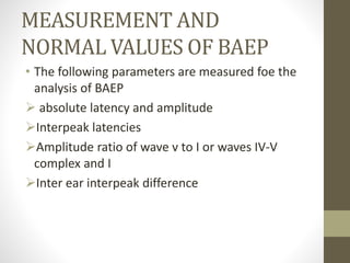 Brainstem auditory evoked response | PPTX