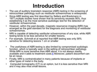 Brainstem auditory evoked responses (baer or abr | PPTX