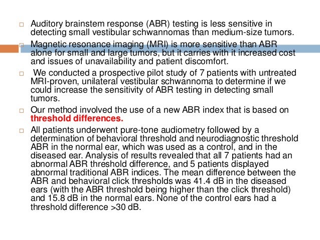 Auditory Evoked Responses Abr