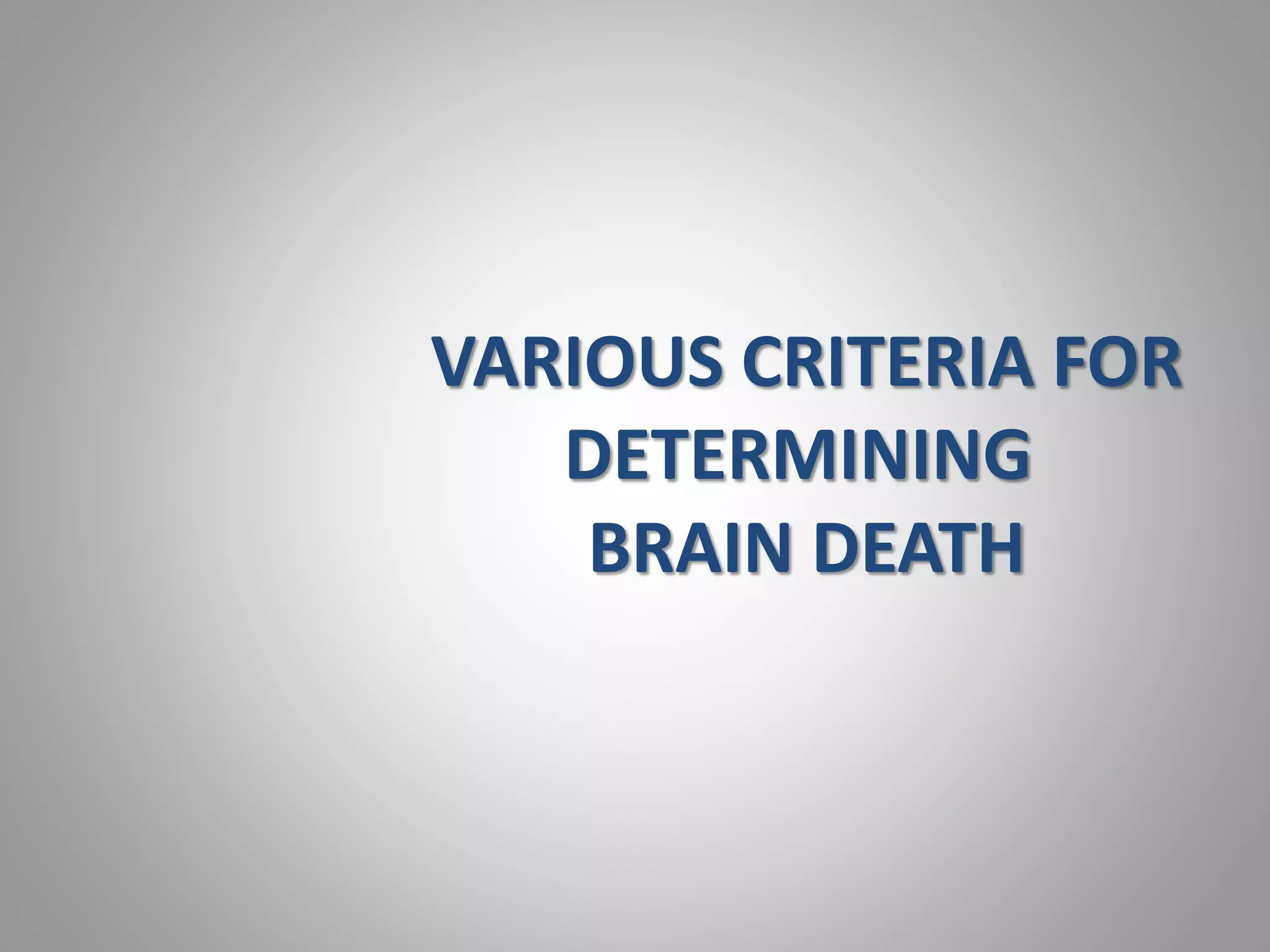Brain stem death | PPTX