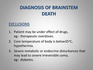 Brain stem death | PPTX