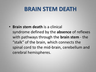Brain stem death | PPTX