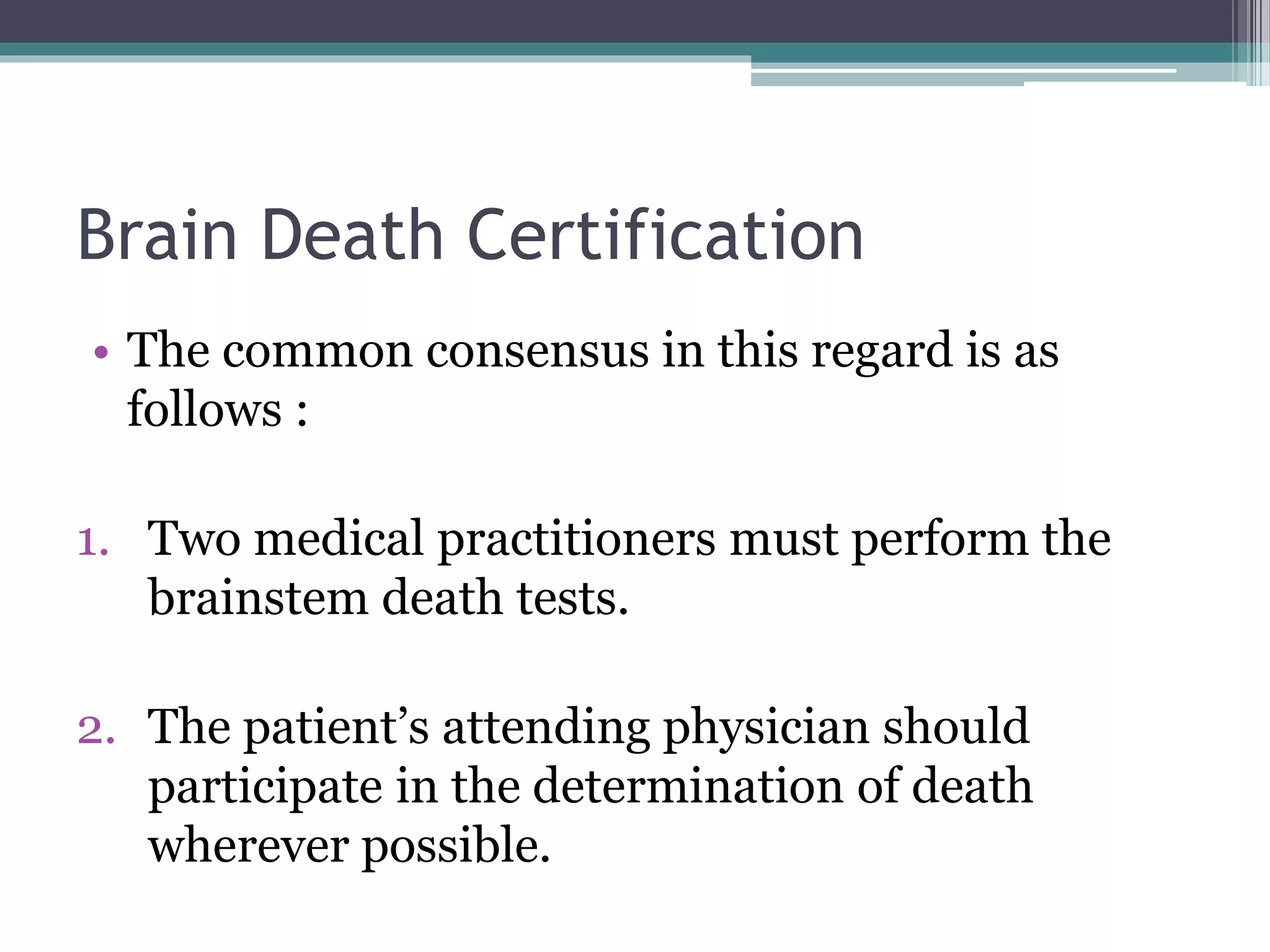 Brainstem death | PPTX