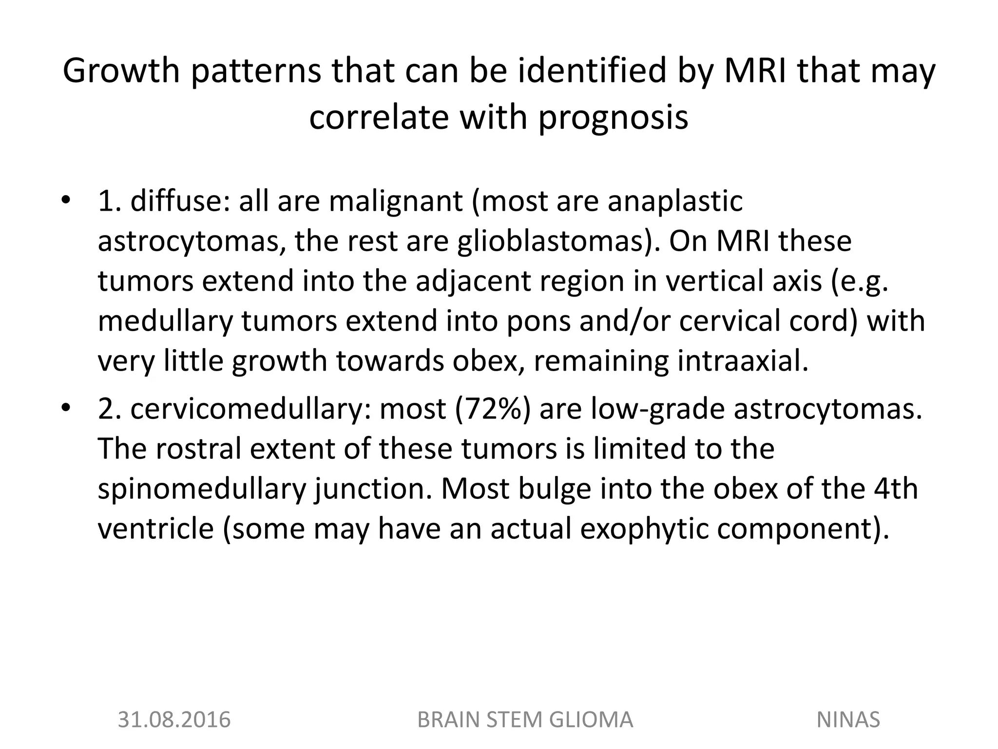 Brain stem glioma | PPTX