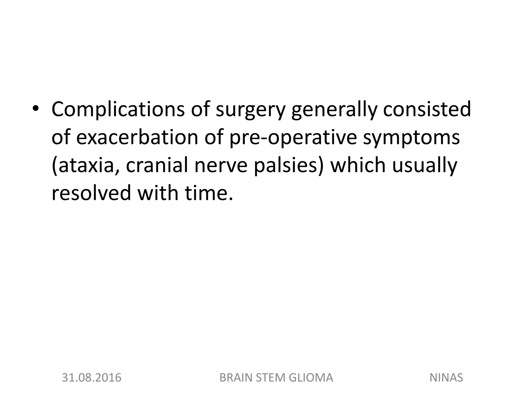 Brain stem glioma | PPTX