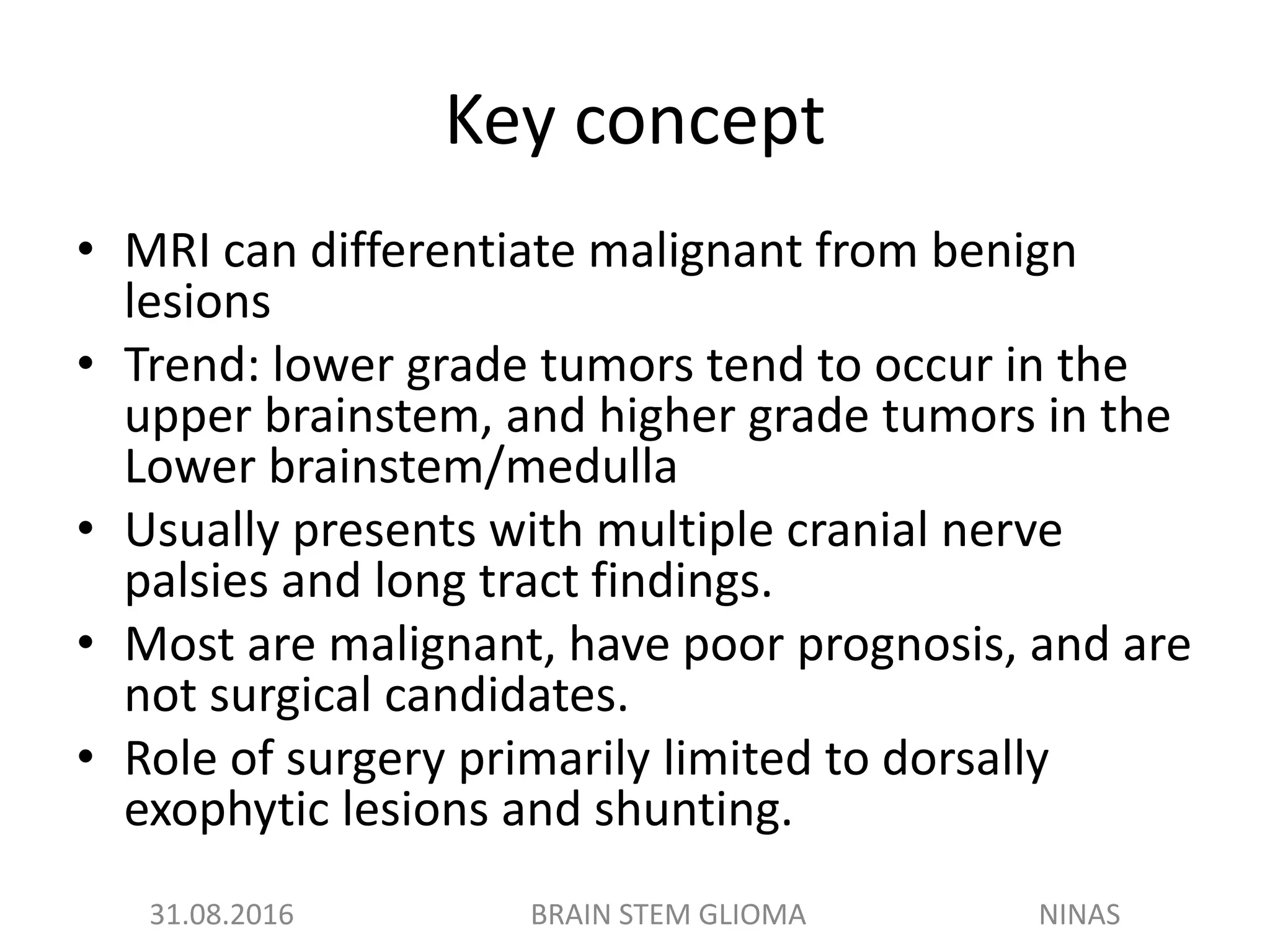 Brain Stem Glioma Ppt