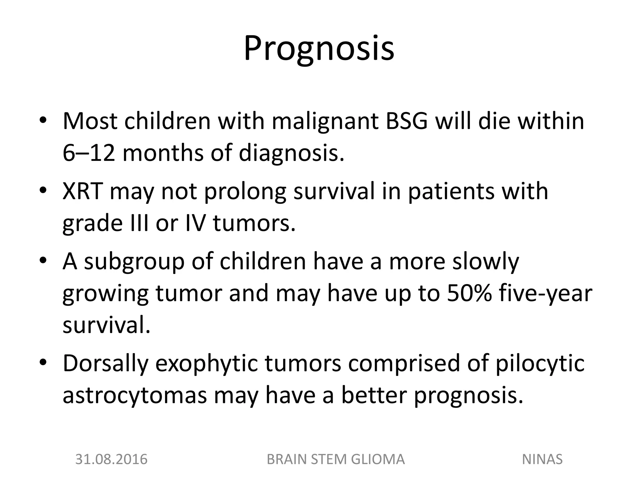Brain stem glioma | PPTX