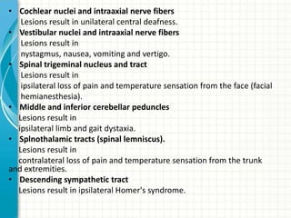 Brainstem stroke syndromes | PPTX