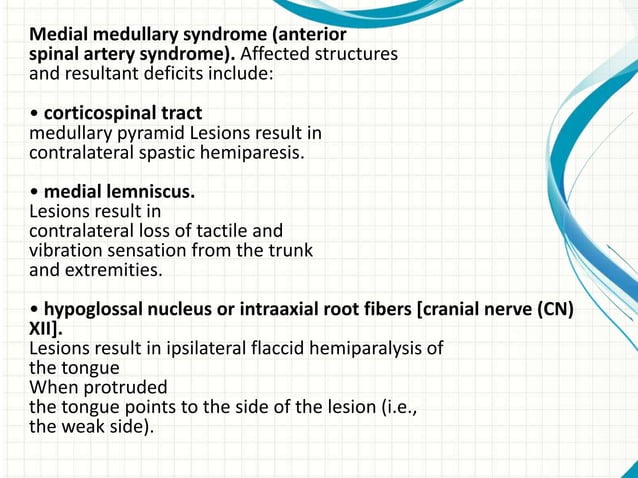 Brainstem stroke syndromes | PPTX