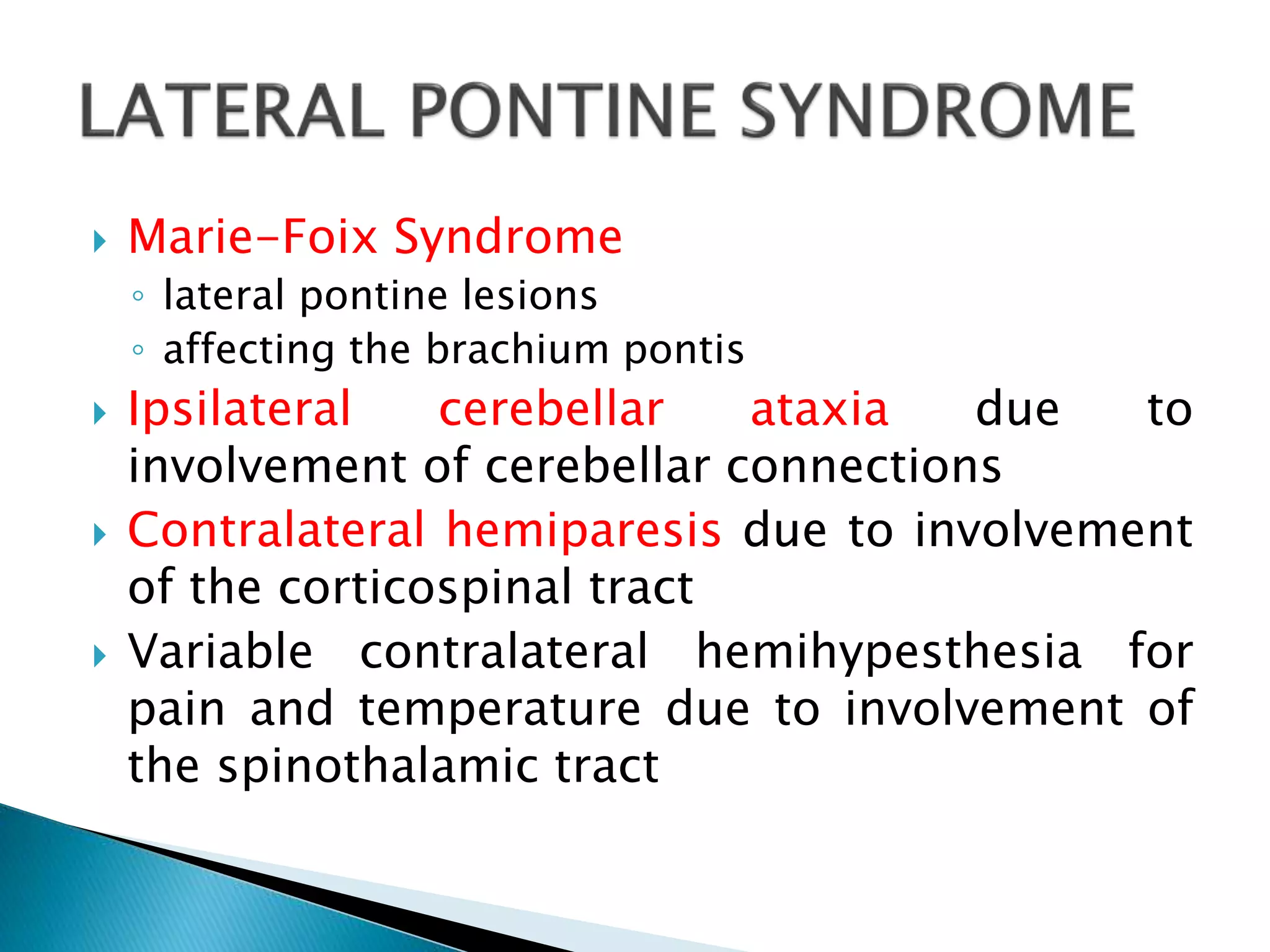 Brain stem syndromes | PPTX