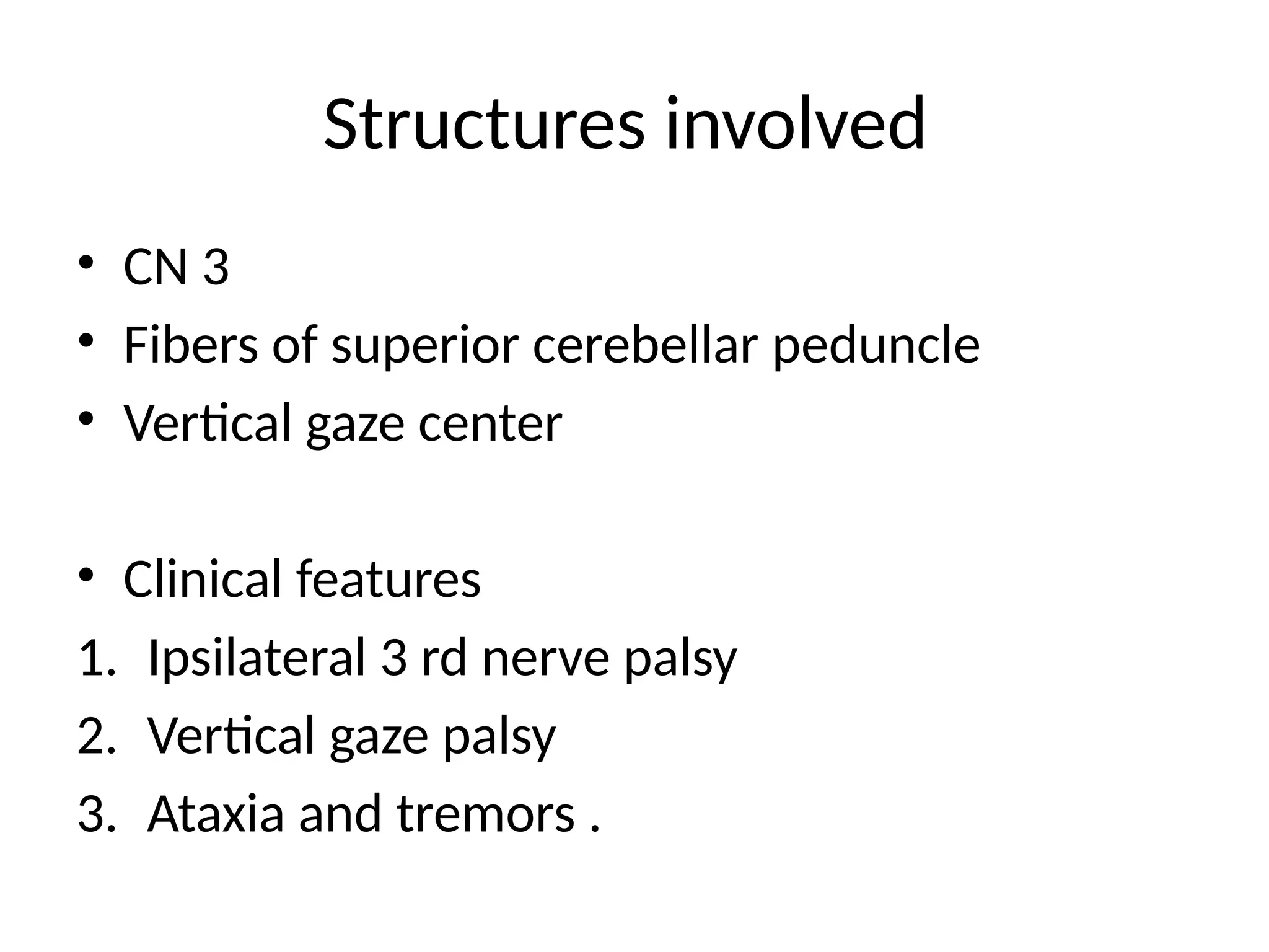 Brain stem syndromes POWER POINT PRESENTATION | PPTX
