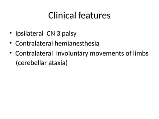 Brain stem syndromes POWER POINT PRESENTATION | PPTX