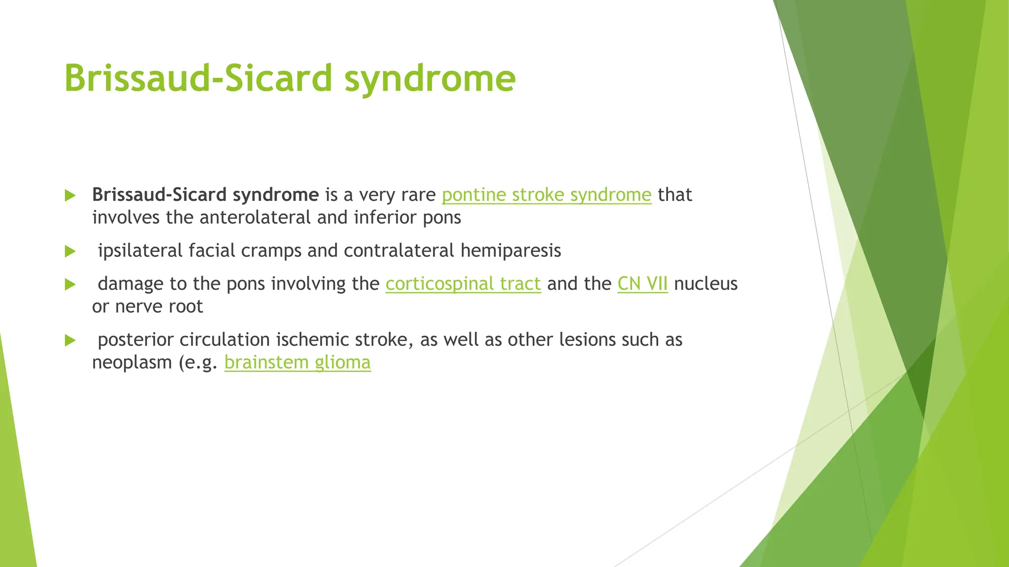 Brainstem Syndromes and multiple Cranial nerve palsies.pptx