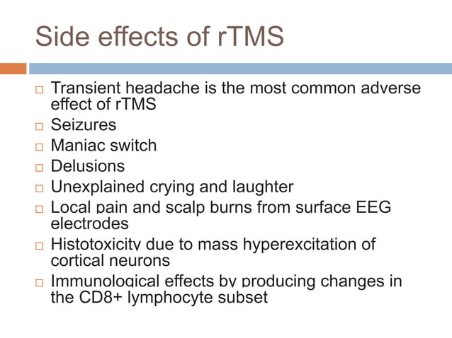 brain stimulation techniques (rTMS, tDCS, DBS) | PPTX | Brain and ...
