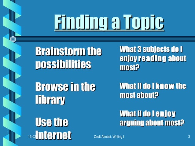 Brainstorm and Thesis Statement | PPT