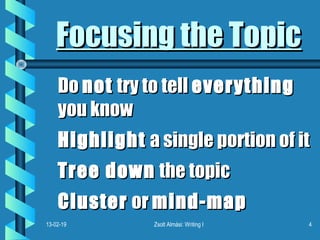 Brainstorm and Thesis Statement | PPT