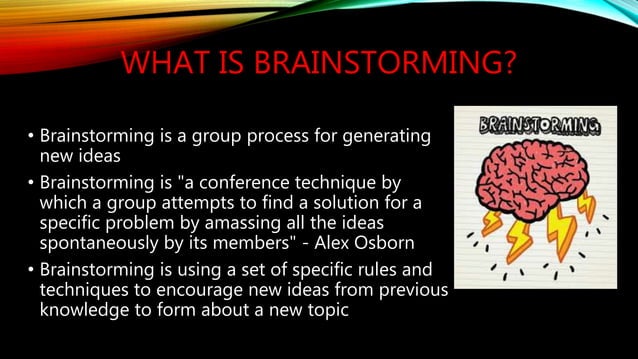 Brainstorming Instructional/Teaching Strategy Presentation | PPTX