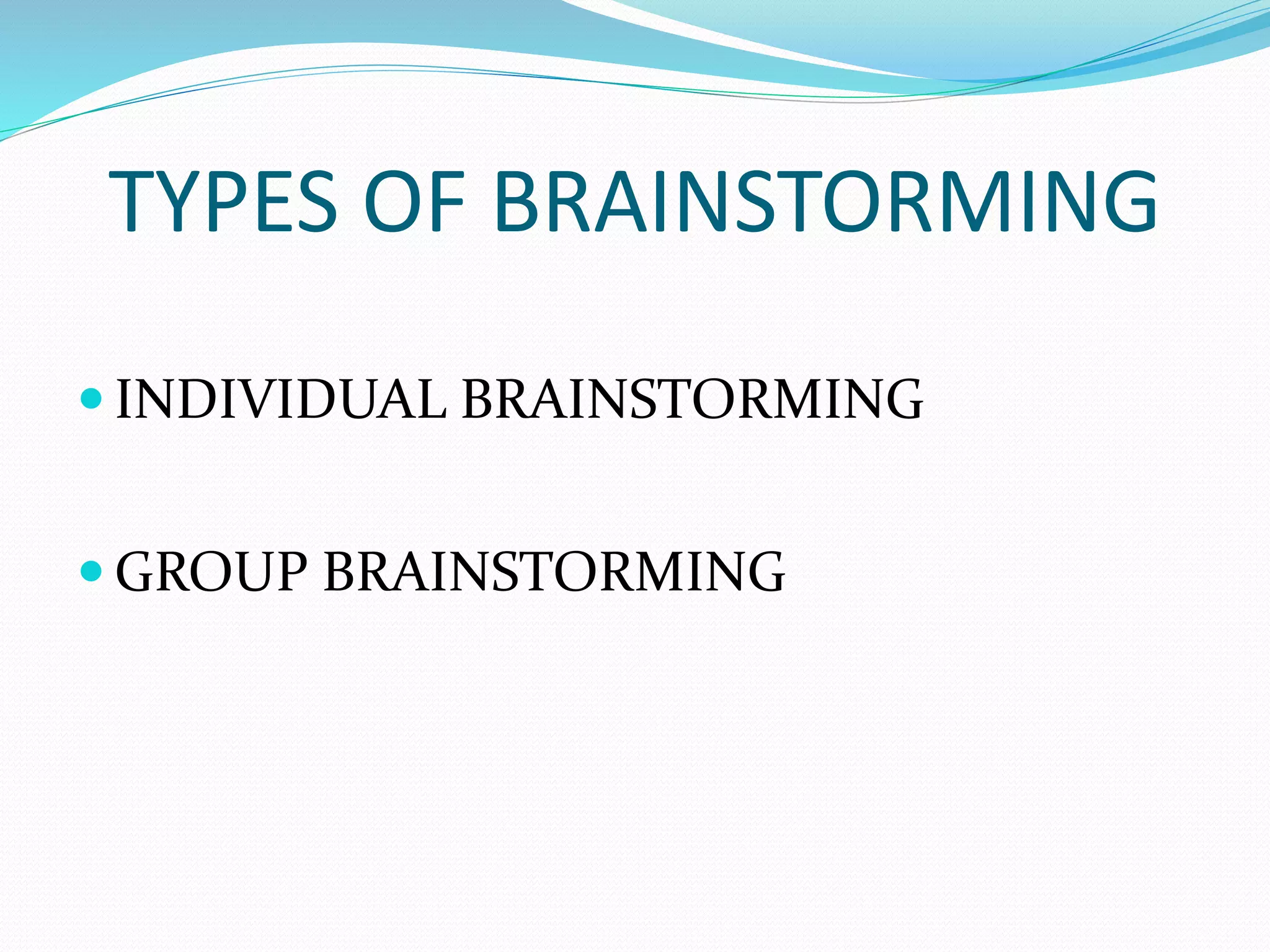 Brain storming | PPTX